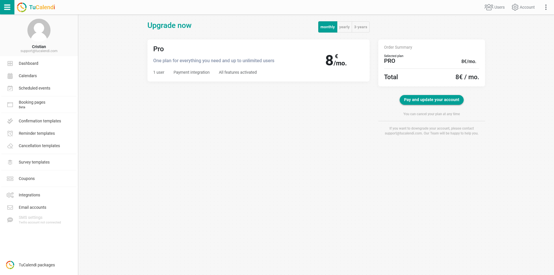 How can I upgrade my subscription?