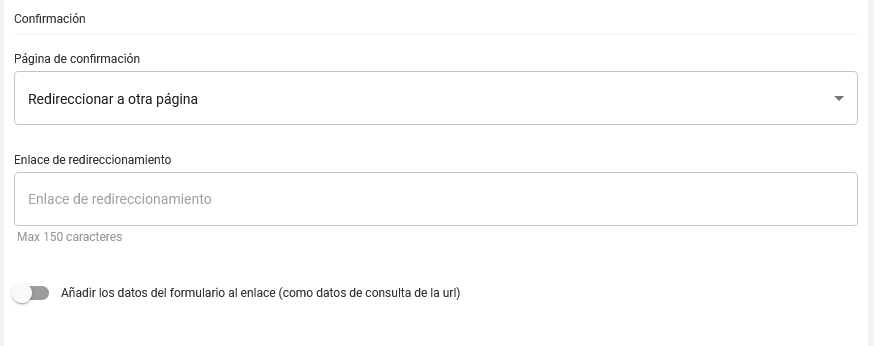 Cómo establecer tu propia página de confirmación